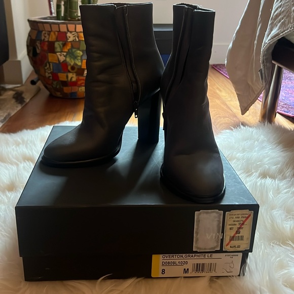 Vince | Shoes | Vince Size 8 High Heel Ankle Boot Graphite | Poshmark